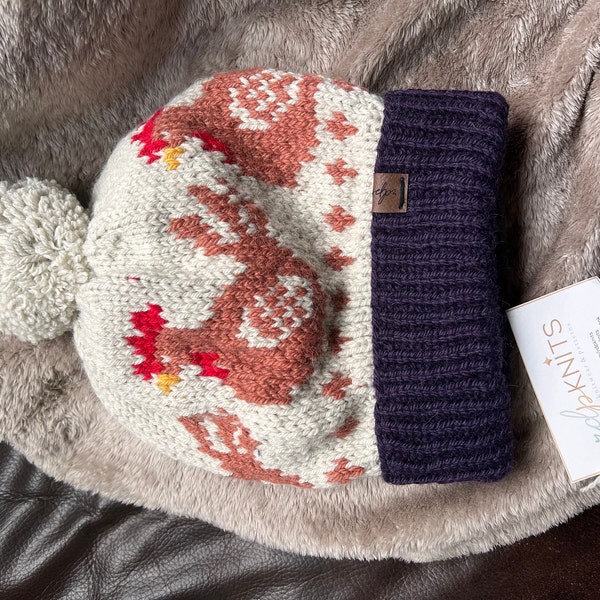 KNITTING PATTERN | Happy Squirrels Hat | Adult Hat Pattern | Stranded Colorwork | Winter Hat ...