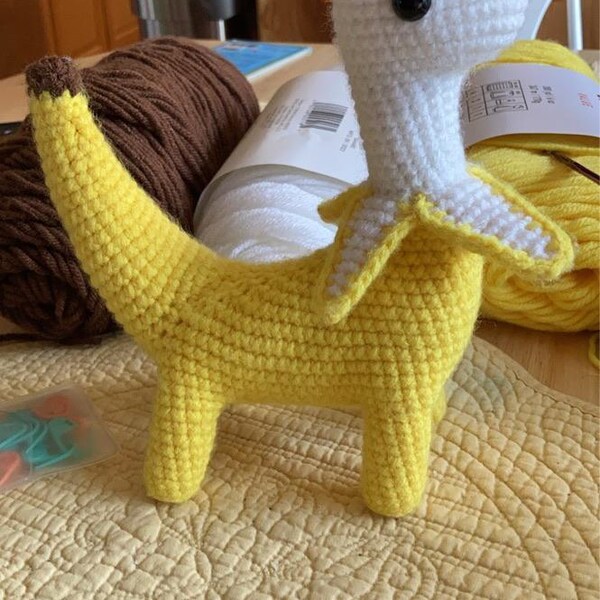 NO SEW Bananasaurus and Baby Bananasaurus Crochet Pattern Bundle - Etsy UK