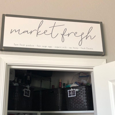 Large Kitchen Sign Wooden Kitchen Sign Kitchen Wall Decor Farmhouse ...