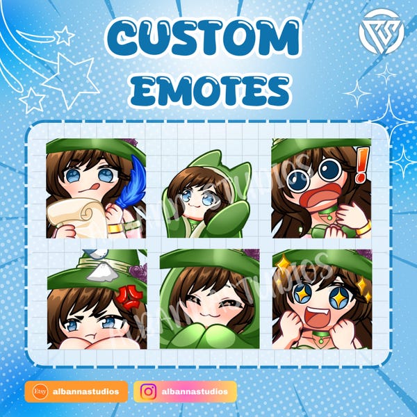 Custom Twitch Emotes, Animated Emotes, Vtuber Emotes, Kick Emotes, Sub ...