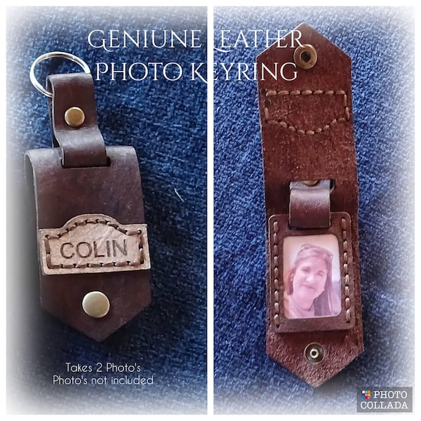 Leather Keychain Pattern With Photo (digital PDF-SVG-DXF Template) - Etsy