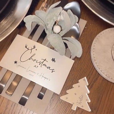 Christmas Tree Party Place Names, Personalised Christmas Dinner Table ...