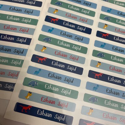 72 Skinny School Supply Labels Dishwasher Safe Waterproof Labels ...