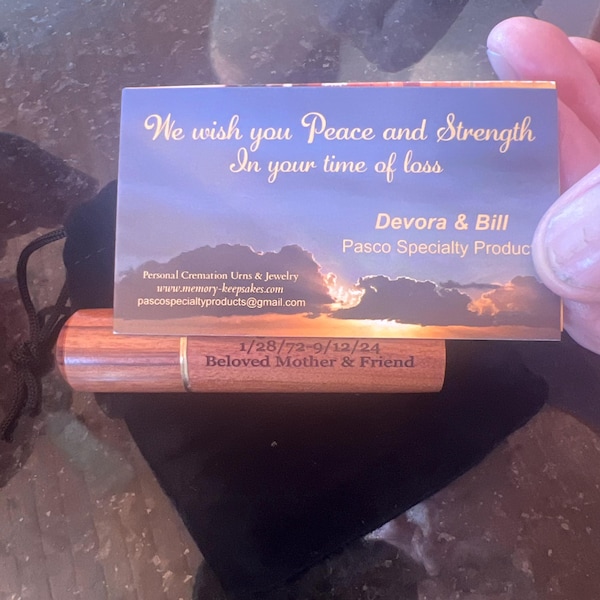 Set of TEN Natural Rosewood Cremation Urn / Scattering Tubes - Fits in ...