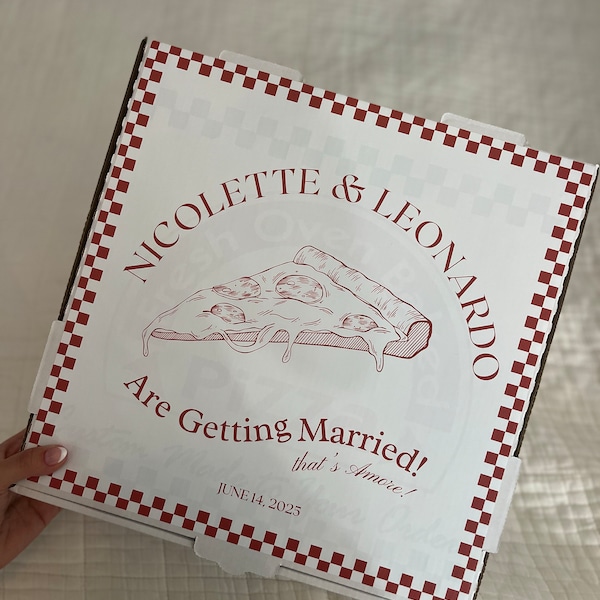 AMORE PIZZA BOX Personalized, Wedding Pizza Design Template Wedding ...