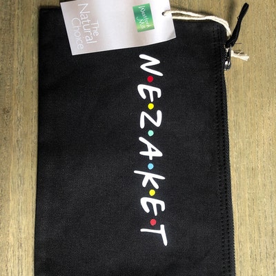 Personalized Friends Theme Cosmetic Bag With Name Cotton Canvas Tote ...