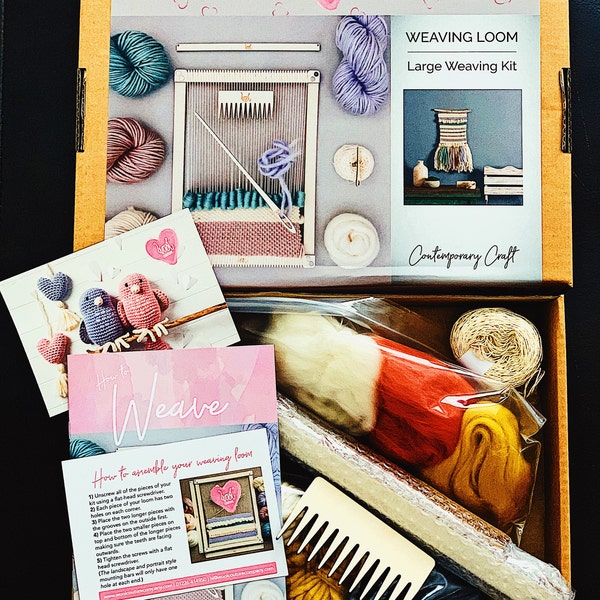 Weaving Loom Kit. Large Lap Loom. Learn to Frame Weave, Tapestry ...