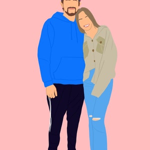 Custom Minimalist Digital Portrait Faceless Illustration ASAP Faceless ...