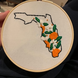 Florida State Embroidery Pattern and Stitch Guide Digital Download PDF ...