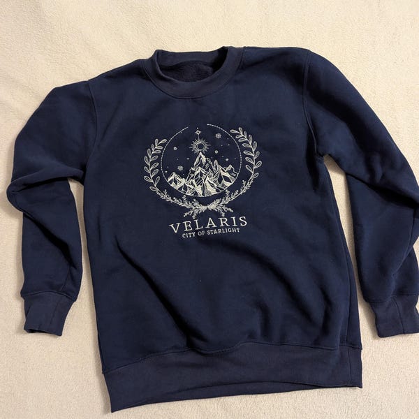 Velaris Embroidered Sweatshirt,velaris City of Starlight Embroidered ...