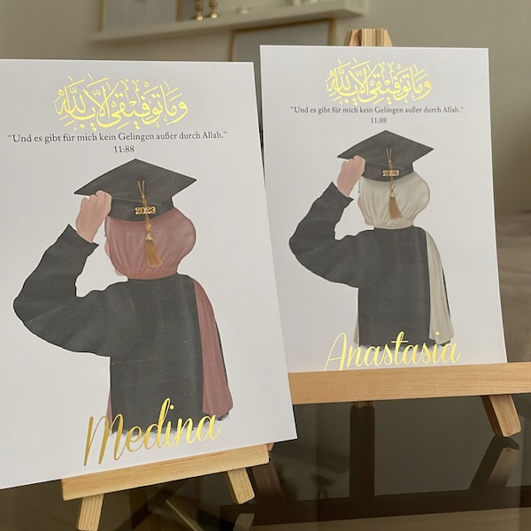 Hijabi Graduation Clip Art Illustration Islamic Clip Art Graduated ...