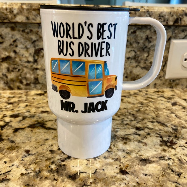 School Bus Driver Mug, Bus Driver Travel Mug, Bus Driver Gift, #1 Bus ...