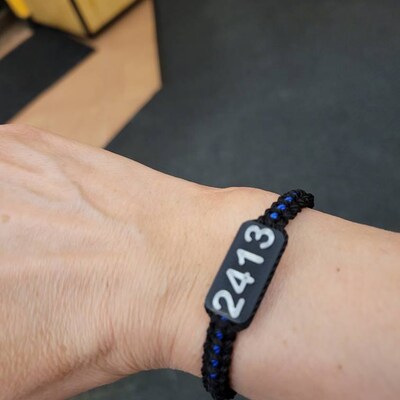 Half Thin Blue Line and Half Red Line Bracelet Half Blue Line - Etsy