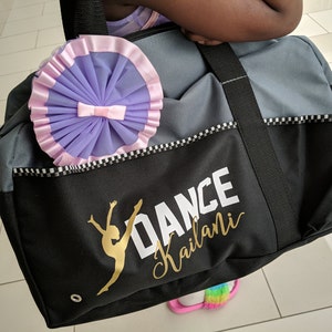 Personalized Dance Bag, Dance Bag, Custom Duffle Bag, Gray Duffle Bag ...