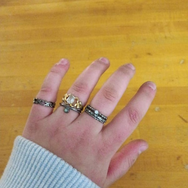 21pcs Stackable Rings Set | Multi Design Rings, Yin Yang, Black Rings ...