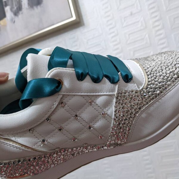 Satin & Glitter Ribbon Shoe Laces - Trainers,boots,shoes - Aglets on ...