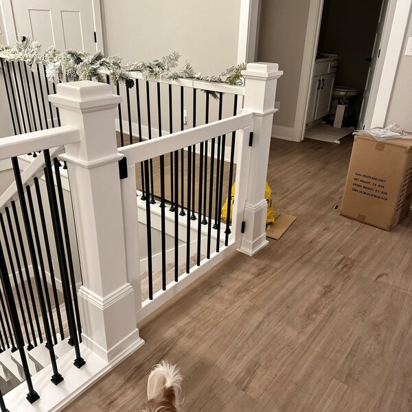Custom Painted Sliding Gate, Custom Pet or Baby Gate, Wood and Metal ...