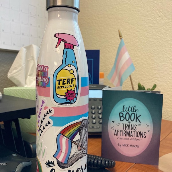 TERF Repellent Sticker Anti Terf Vinyl Sticker Transgender Pride Laptop ...