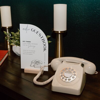 Audio Guestbook Sign With Initials Leave a Message Telephone Guestbook ...