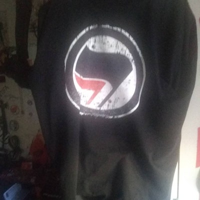 Antifa Red and Black Flag Shirt Ancom, Anarcho Communism, Activist ...
