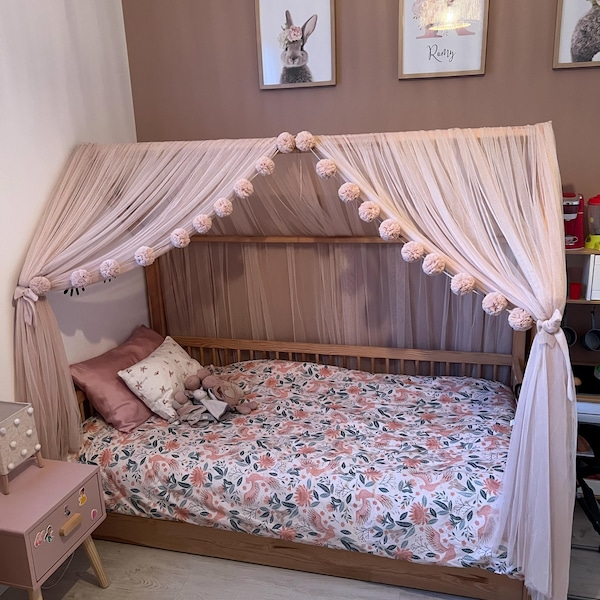 Honey Foam Montessori Bed Canopy, Kids Bed Canopy, Montessori Bed ...