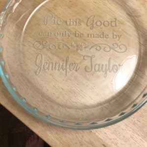 Personalized Pie Plate Made by Your Favorite Baker Custom Pie | Etsy