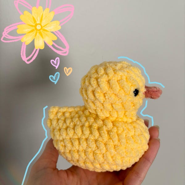 Rubber Ducky No Sew Crochet Pattern, Duck Crochet Pattern, No Sew ...