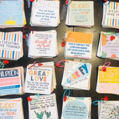 Bible Verse Cards, Scripture Cards, Bundle 1, Set of 32 Scripture Cards ...