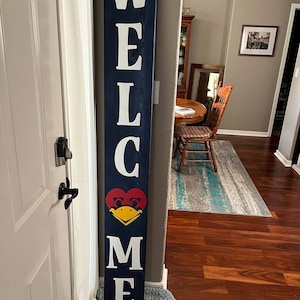 Chiefs Welcome 6ft Porch Sign Chiefs Welcome Sign Chiefs Porch Leaner ...