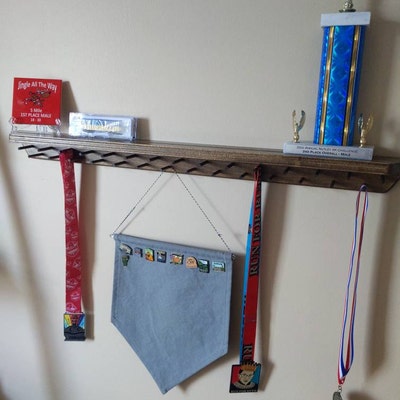 New 3ft Granite-gray Trophy Shelf, Medal Hanger, Medal Holder, Award ...