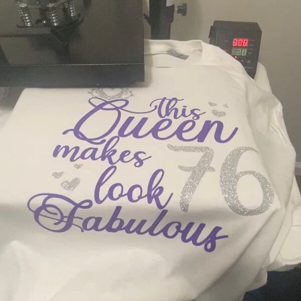 76th Birthday Svg. This Queen Makes 76 Look Fabulous Svg. Birthday ...