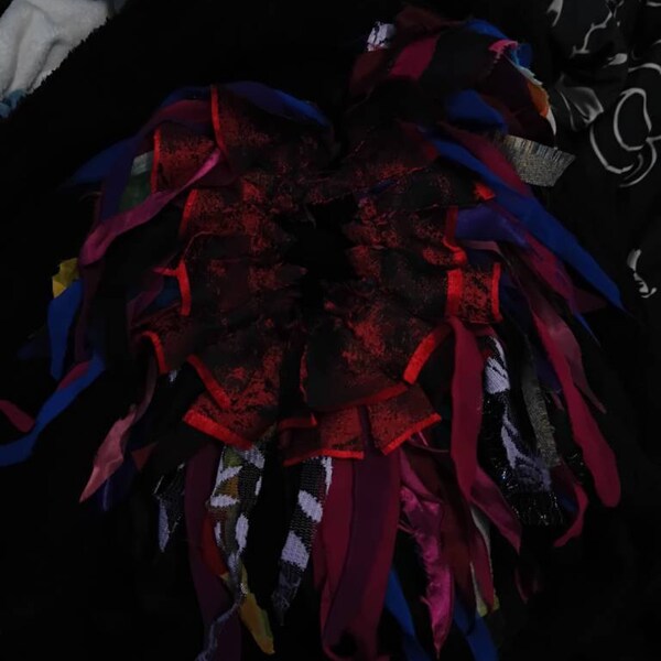 White Ruffle Collar Satin Jabot Neck Tie Cravat, Ruffle Jabot Necktie ...