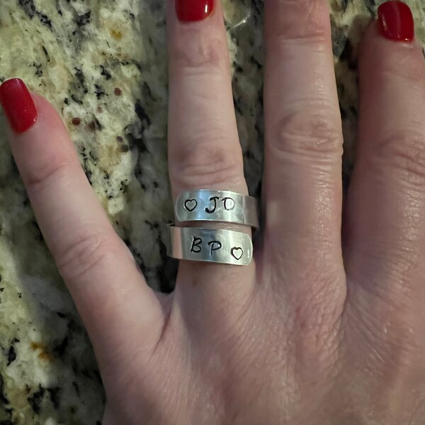 Custom Fraternity Greek Letters Metal Stamped Ring - Etsy