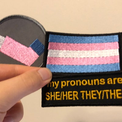 Transgender Trans Pride Flag Embroidered Patch - Etsy