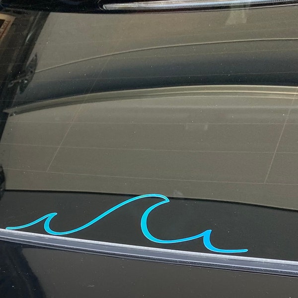 Wave Decal, Holographic Ocean Wave Car Decal, Simple Beach Car Decal ...