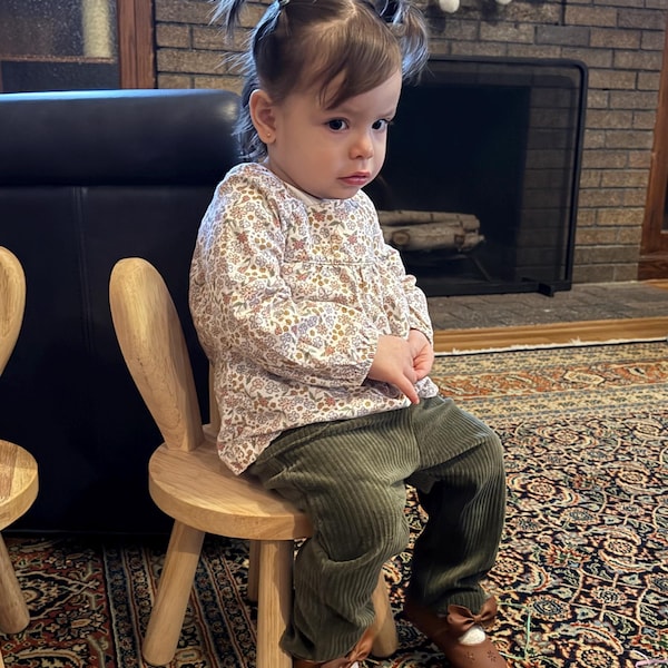 Bunny Ear Kids Wood Stool - Etsy