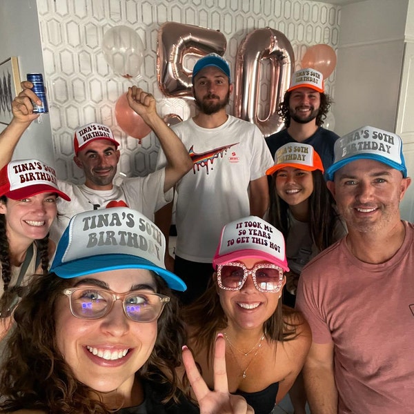 Customizable Puff Print Trucker Hat, Bachelor Party, Neon Crew Cap - Etsy