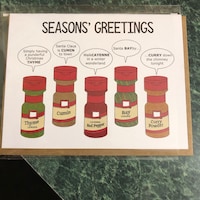 Spices Christmas Card Chef Cook Puns Holiday Greeting Card Seasons ...