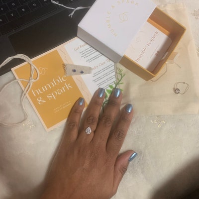 Sterling Silver Floating Ring Invisible Ring Unique Rings Pear Shaped ...