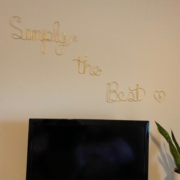 Capital Wire Cursive Letters Wedding Lettering Sign Nursery Decor - Etsy