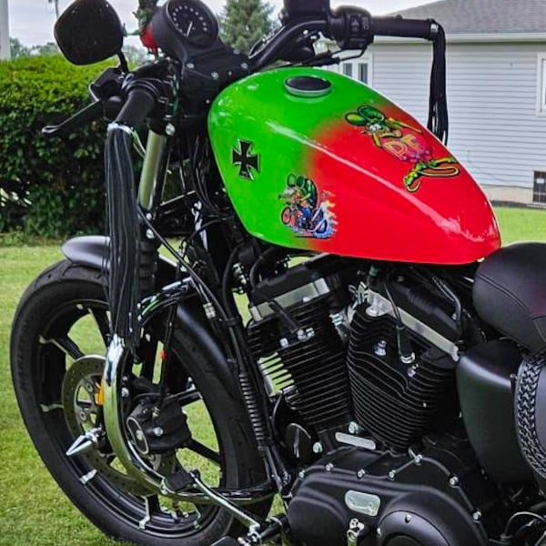 Gas Tank Cover Low Rider 7 Simonkustom, Fits on Harley Davidson, Indian ...