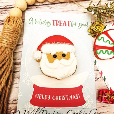 Instant Download Christmas Snow Globe Mini Cookie Card Printable, Merry ...