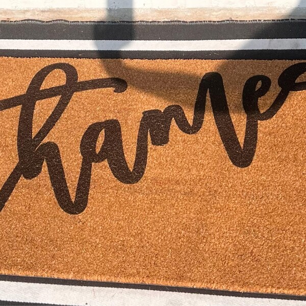 Welcome Doormat,custom Welcome Script Doormat,custom Doormat, Extra ...