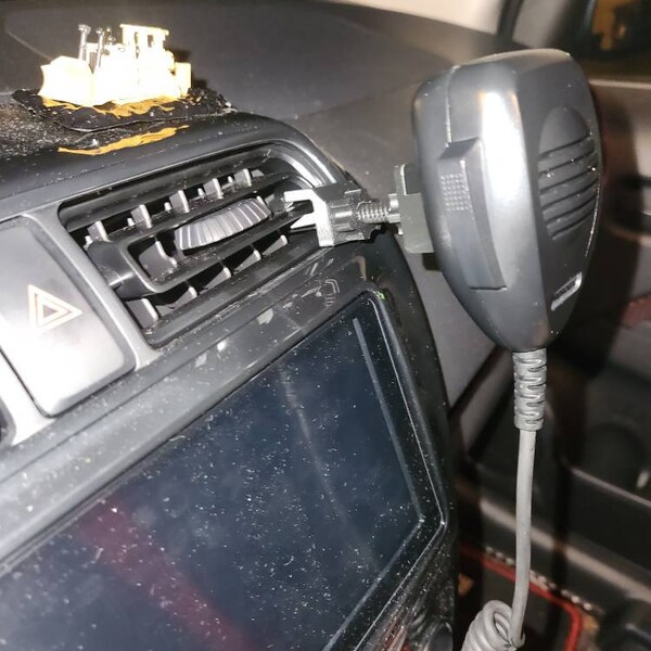 Mic Clip Mount for Radio Strap, Clips on the Strap and Extends Mic Clip ...