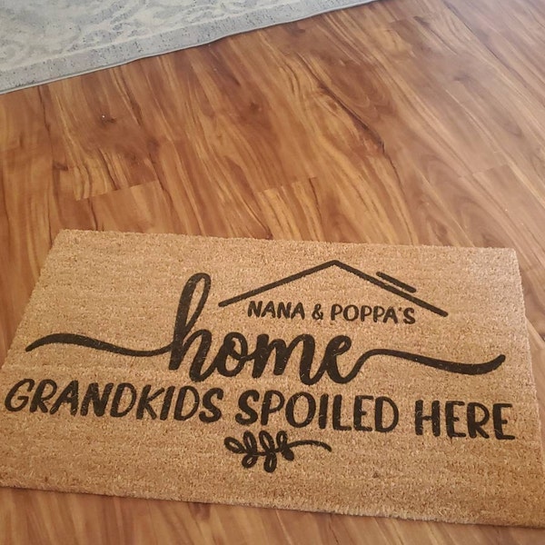 Grandparents Door Mat, Personalized Grandparents Gift, Unique Gift ...