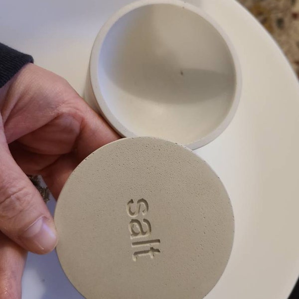 Concrete Salt Pepper Sugar Bowls, Salt Cellar With Lid, Spice Bowl ...