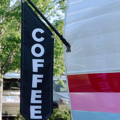 BASIC OPEN Flag Double Sided Heavy Weight Canvas Handmade Pole ...