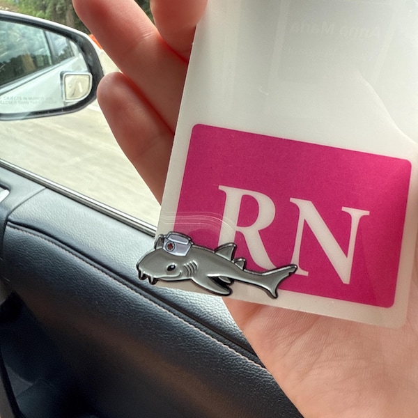 Nurse Shark Pin & Free Sticker, Nurse Week Gift - Etsy