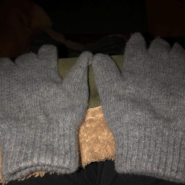 Unisex Angora Wool Over the Wrist Short Fullfinger Winter Gloves Navy ...