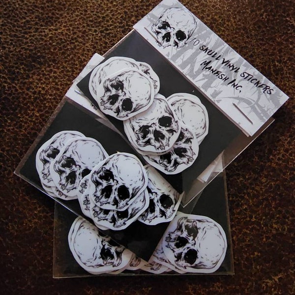 Mini Skull Stickers Goth Art Spooky Season Dark Horror Art Journal ...